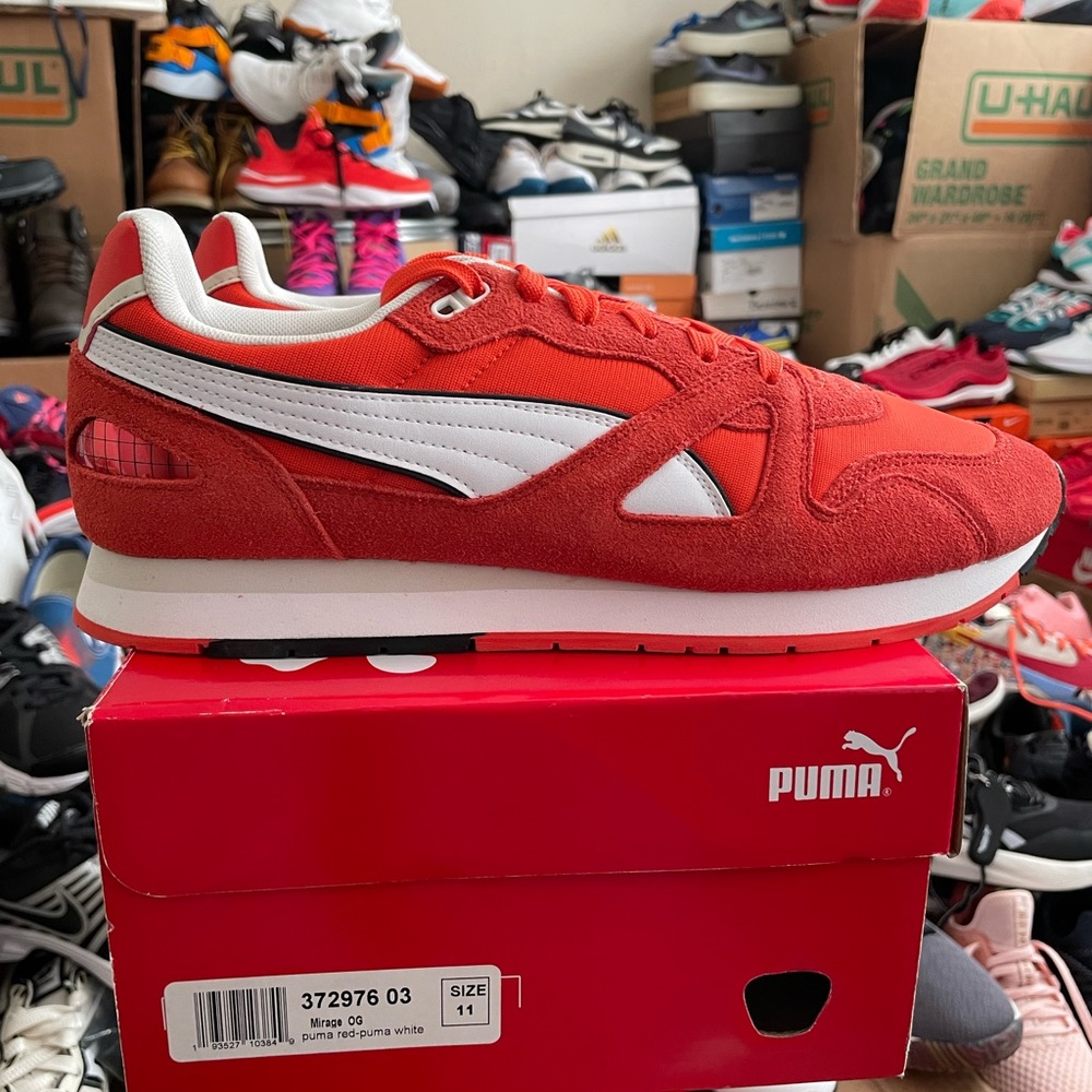 Puma - Red & White Mirage Og Sneaker (Men) - New Men … - Gem
